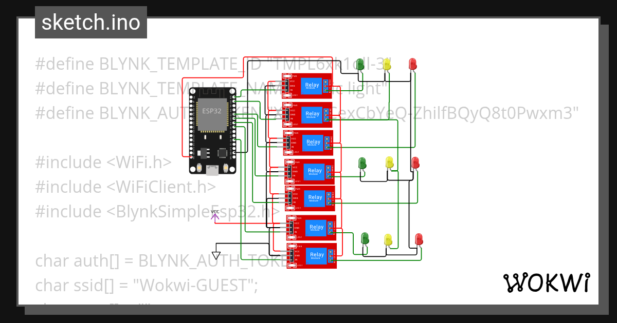 TraficLight Copy - Wokwi ESP32, STM32, Arduino Simulator