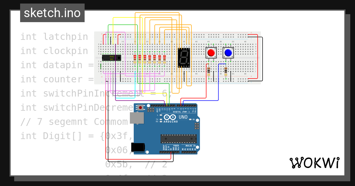 ไฟเลข Copy 032 Wokwi Esp32 Stm32 Arduino Simulator