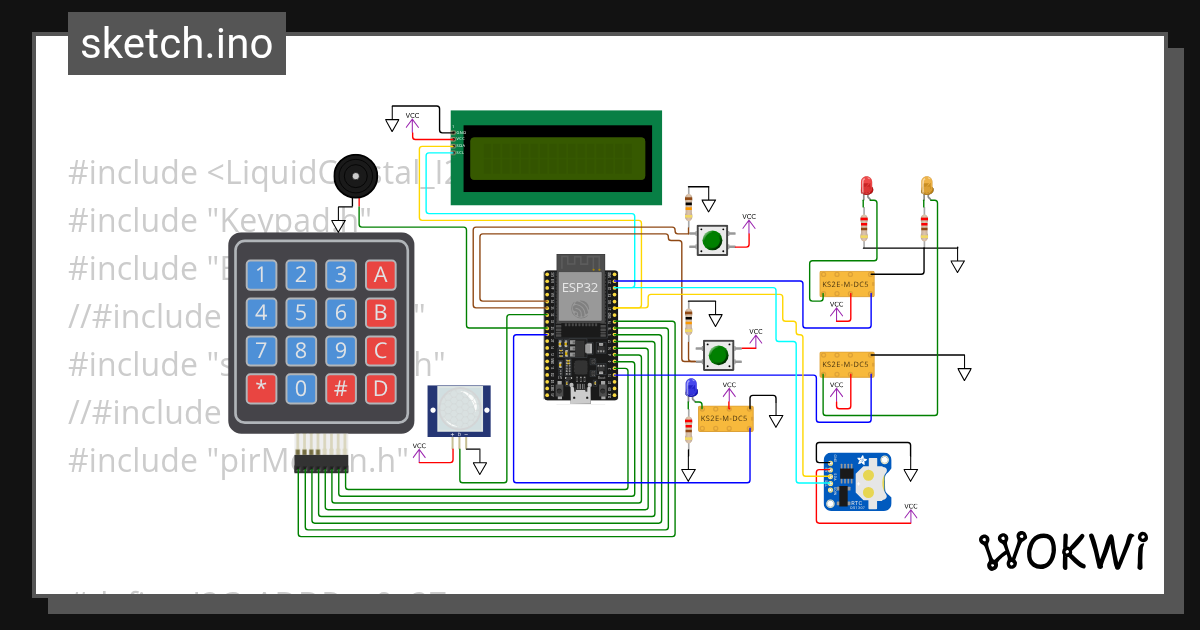 coursework CopyAlarm - Wokwi ESP32, STM32, Arduino Simulator