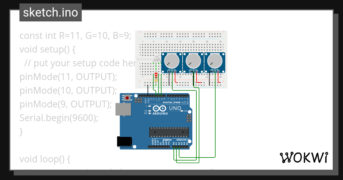 Luz de colores MNPM - Wokwi ESP32, STM32, Arduino Simulator