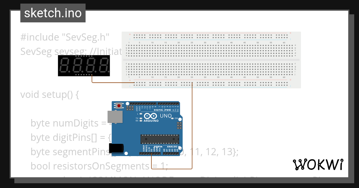 Electronics-GG-breadboard-7-seg-display - Wokwi ESP32, STM32, Arduino Simulator