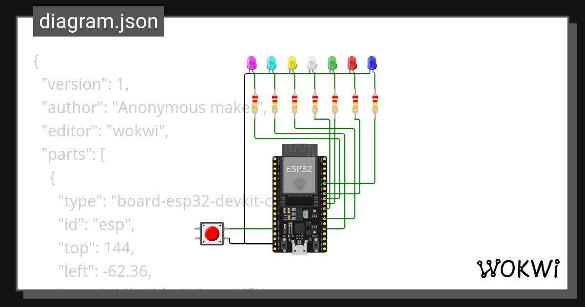 leds - Wokwi ESP32, STM32, Arduino Simulator