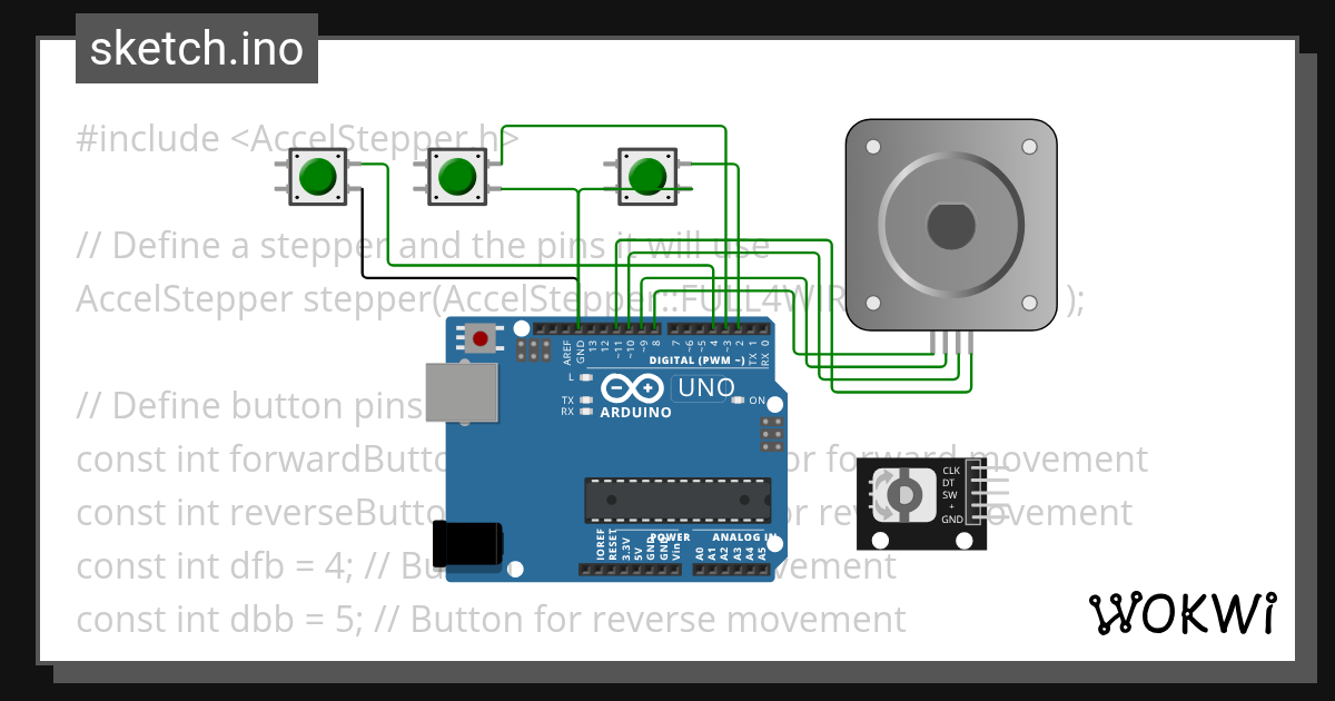 stepper - Wokwi ESP32, STM32, Arduino Simulator