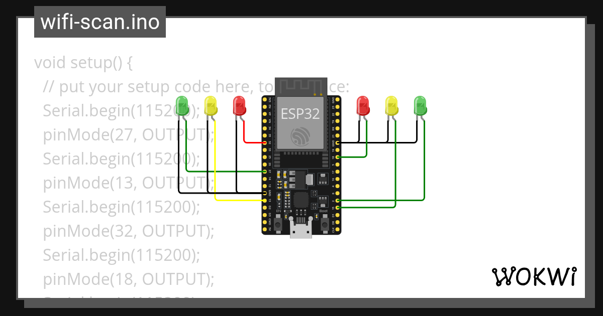 Traffic LED blinking by NIKITHA Copy - Wokwi ESP32, STM32, Arduino Simulator