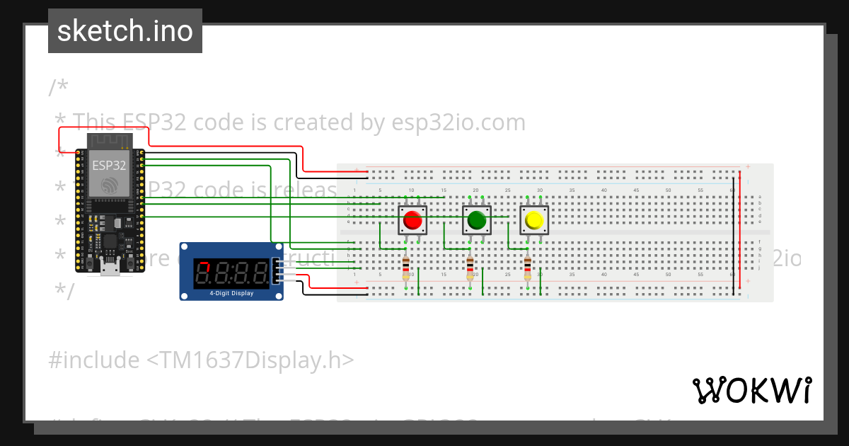 Thejuly Esp 7SegmentRev1 - Wokwi ESP32, STM32, Arduino Simulator