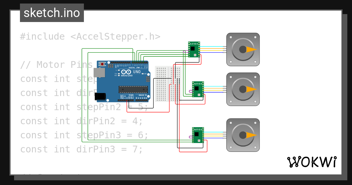 Accelstepper4 Wokwi Esp32 Stm32 Arduino Simulator 8053