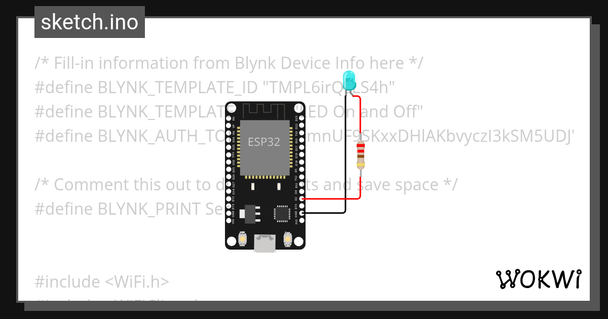 ESP32 BLINK LED Copy - Wokwi ESP32, STM32, Arduino Simulator