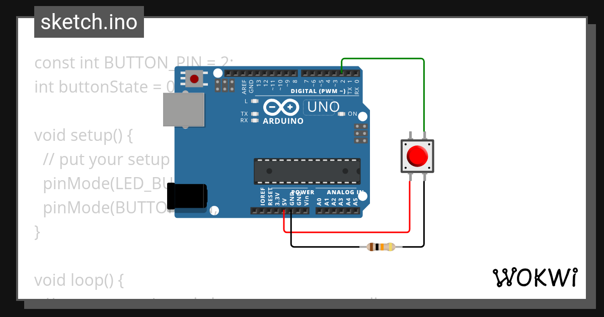 Controlled LED_BUILTIN with pushbutton + pulldown resistor - Wokwi ... Controlled LED_BUILTIN with pushbutton + pulldown resistor - Wokwi ...