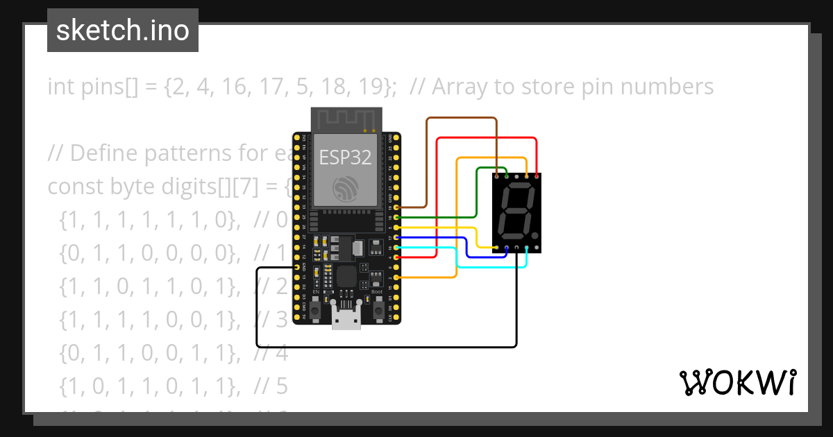 Comman Cathode Wokwi Esp32 Stm32 Arduino Simulator 8606