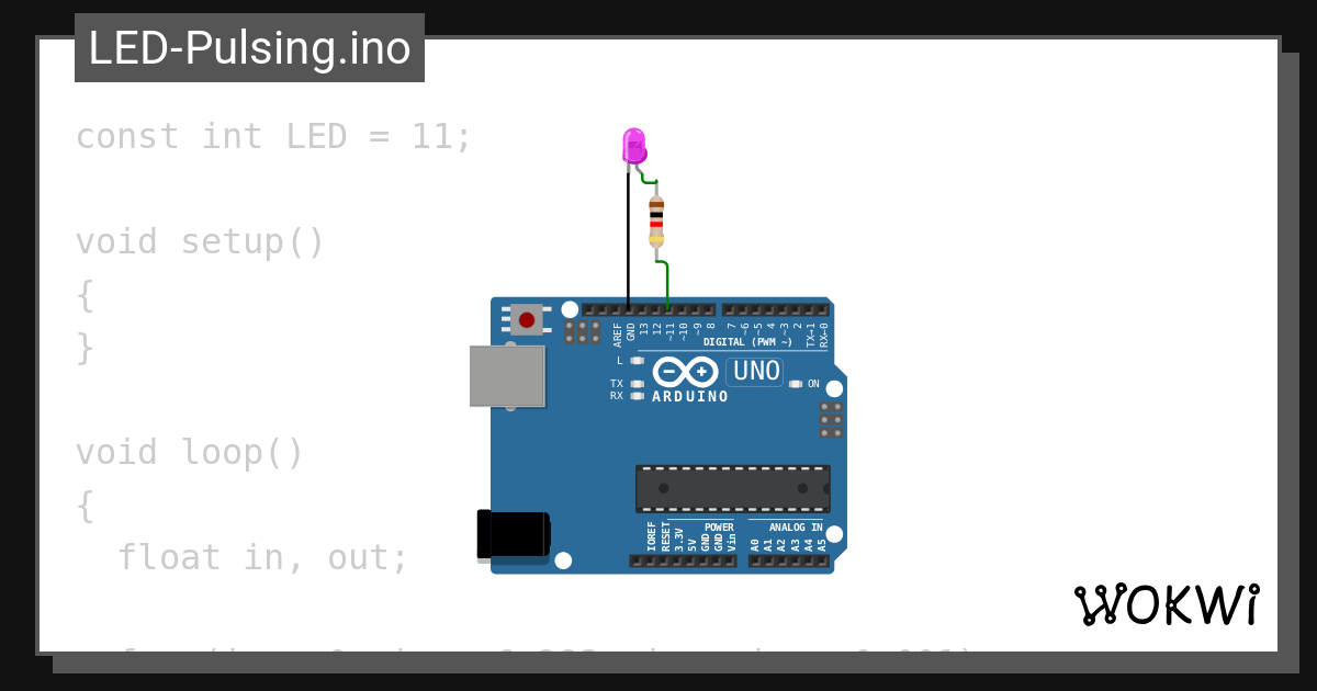 Led Pulsing Wokwi Esp32 Stm32 Arduino Simulator 6085