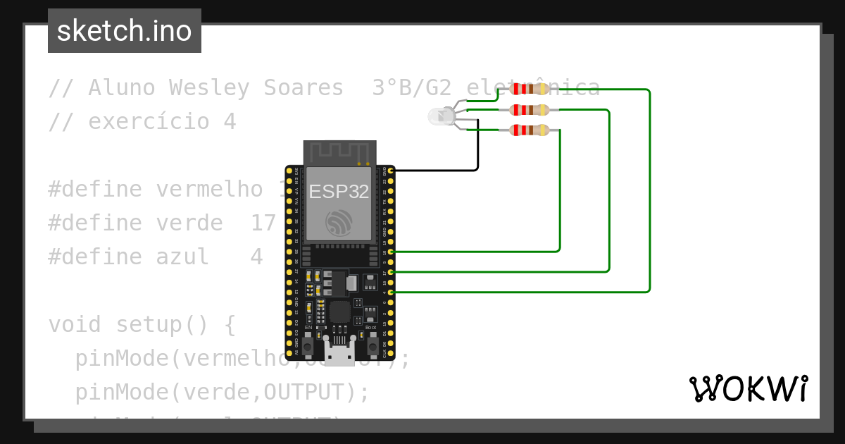 Exercício 4 Wokwi Esp32 Stm32 Arduino Simulator 1384