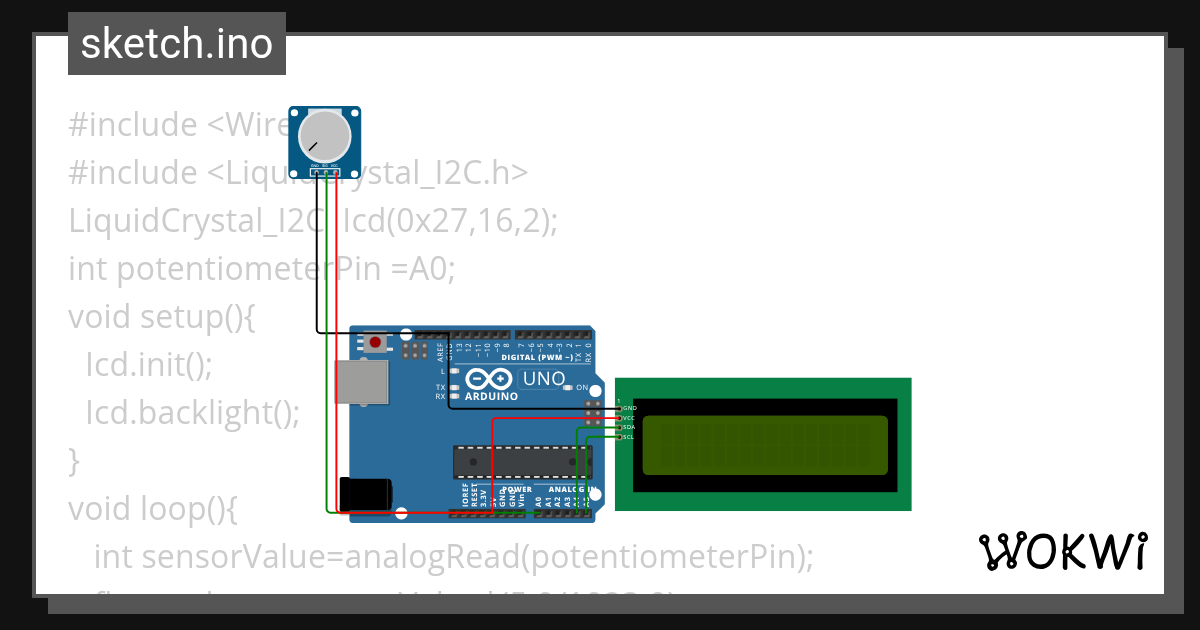 Lcd 16×4 I2c Wokwi Esp32 Stm32 Arduino Simulator 5689