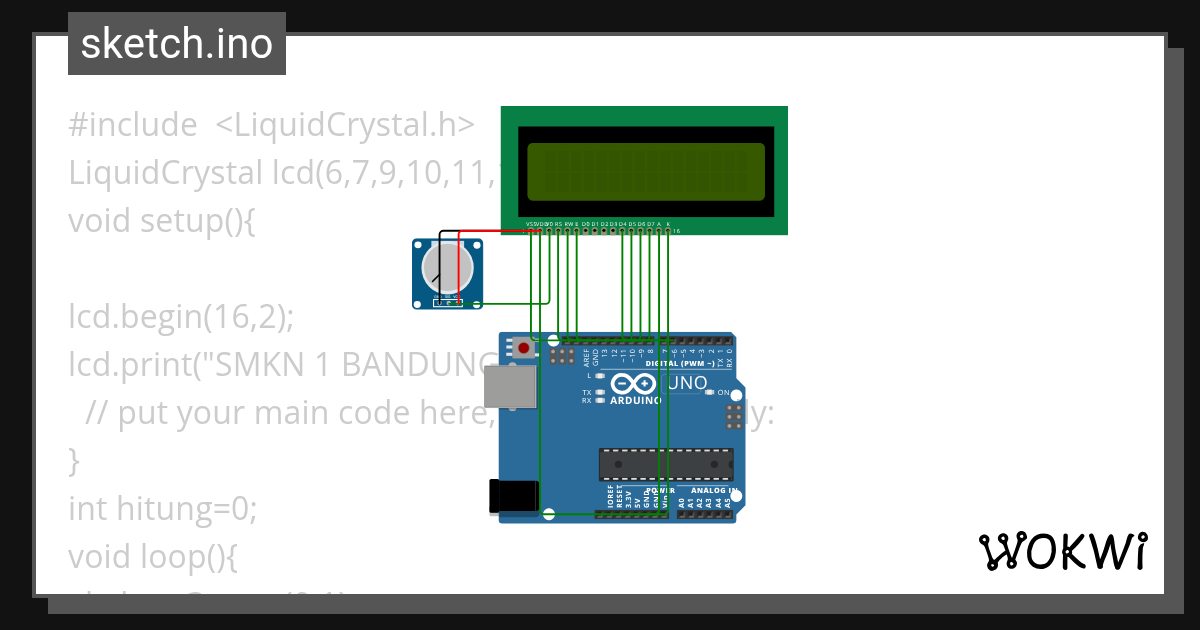 Lcd16×2 - Wokwi ESP32, STM32, Arduino Simulator