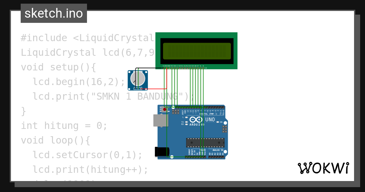 Lcd16×2 Wokwi Esp32 Stm32 Arduino Simulator 0010