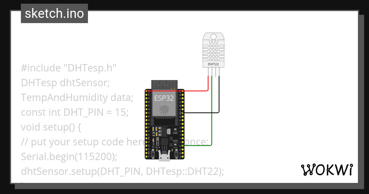 Temperature sensor - Wokwi ESP32, STM32, Arduino Simulator