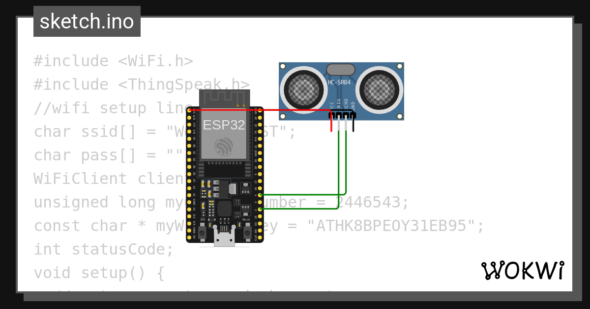 Ultra Sonic Wokwi Esp32 Stm32 Arduino Simulator