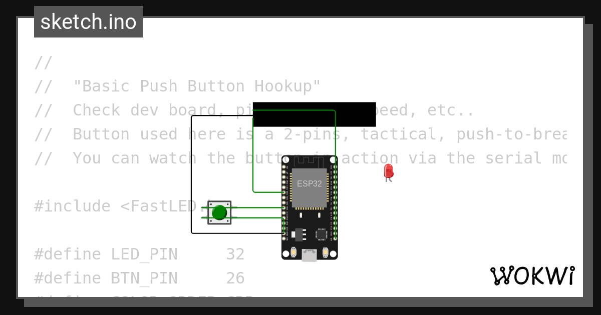 Pushbutton Wokwi Esp32 Stm32 Arduino Simulator 7658