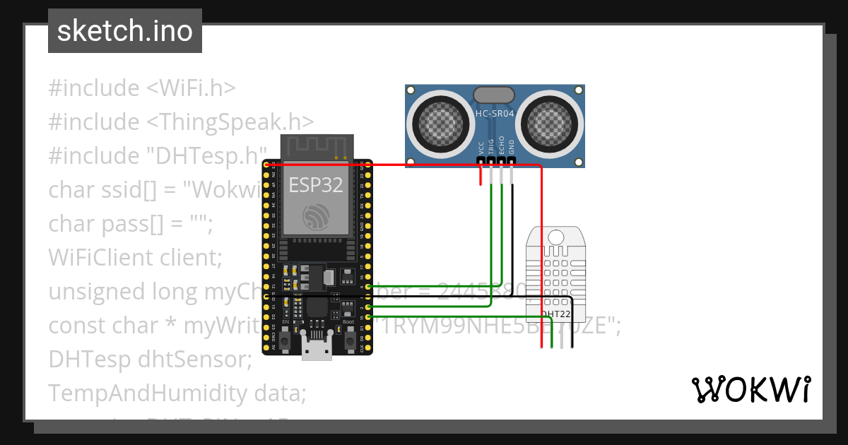 read and write sensor data in cloud - Wokwi ESP32, STM32, Arduino Simulator