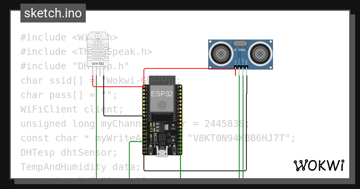 Readand Write Sensor Data In Cloud Wokwi Esp32 Stm32 Arduino Simulator