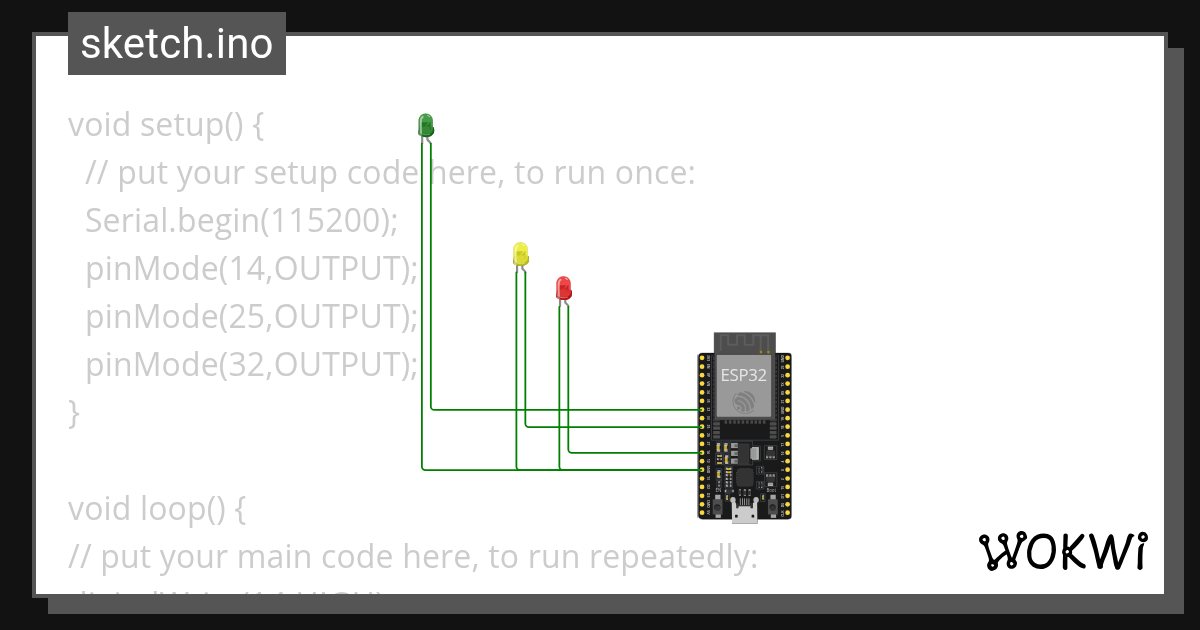 Traffic Light Copy Wokwi Esp32 Stm32 Arduino Simulator 