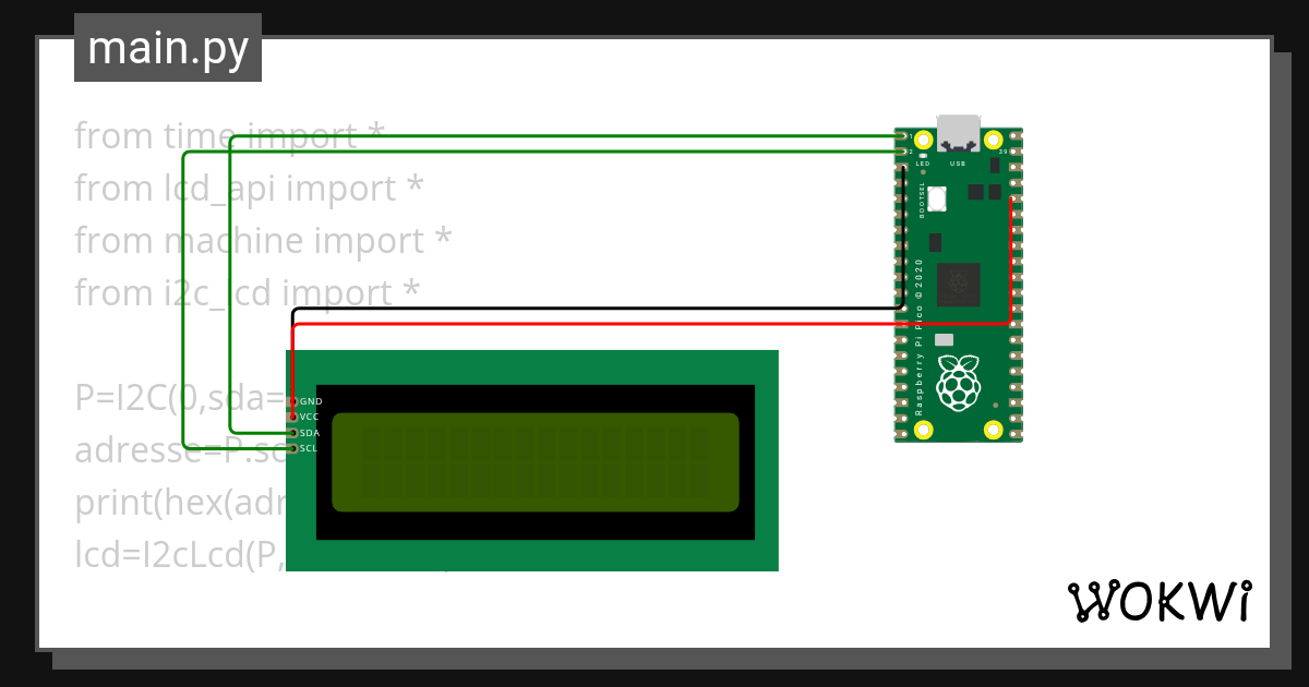 lcd i2c - Wokwi ESP32, STM32, Arduino Simulator lcd i2c - Wokwi ESP32, STM32, Arduino Simulator