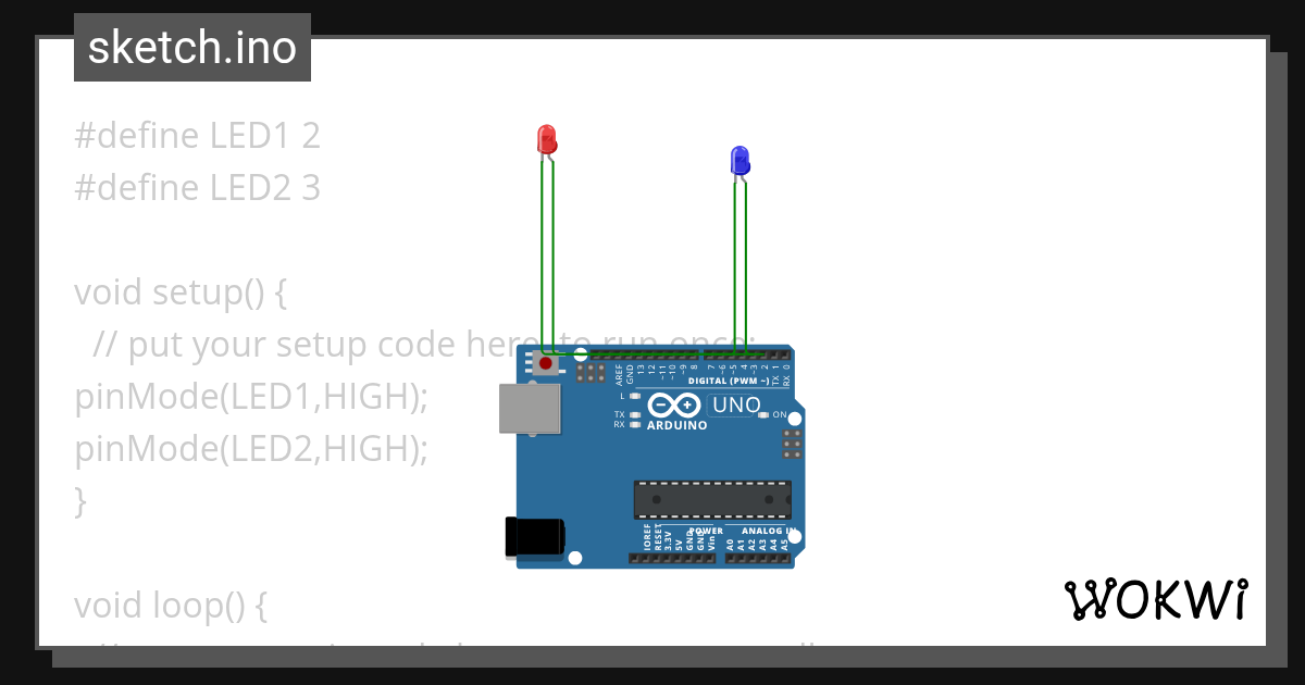 Control multiple LED using Arduino uno Copy - Wokwi ESP32, STM32, Arduino Simulator