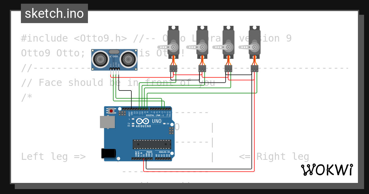 Otto 1 Wokwi Esp32 Stm32 Arduino Simulator 
