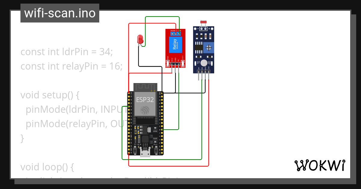 ระบบควบคุมไฟส่องสว่าง Auto ไม่มีแสง เปิด มีแสงปิด Wokwi Esp32 Stm32 Arduino Simulator 9701