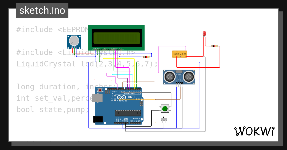 Water Level Controller Wokwi Esp32 Stm32 Arduino Simulator 7962