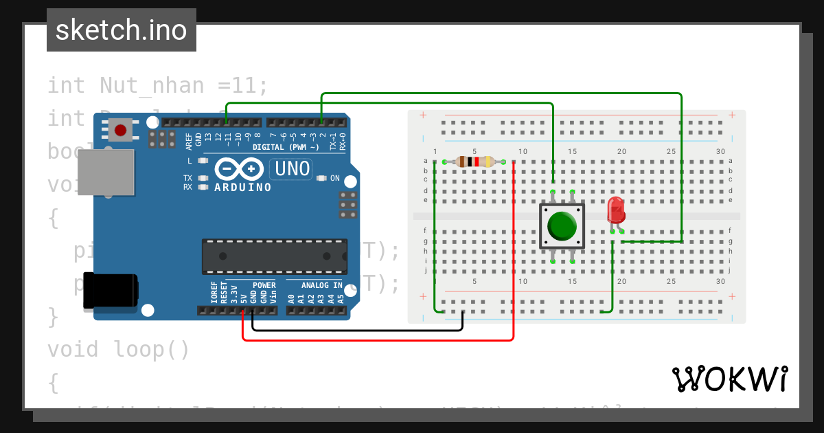 Bài 5 Cách 2 Wokwi Esp32 Stm32 Arduino Simulator 