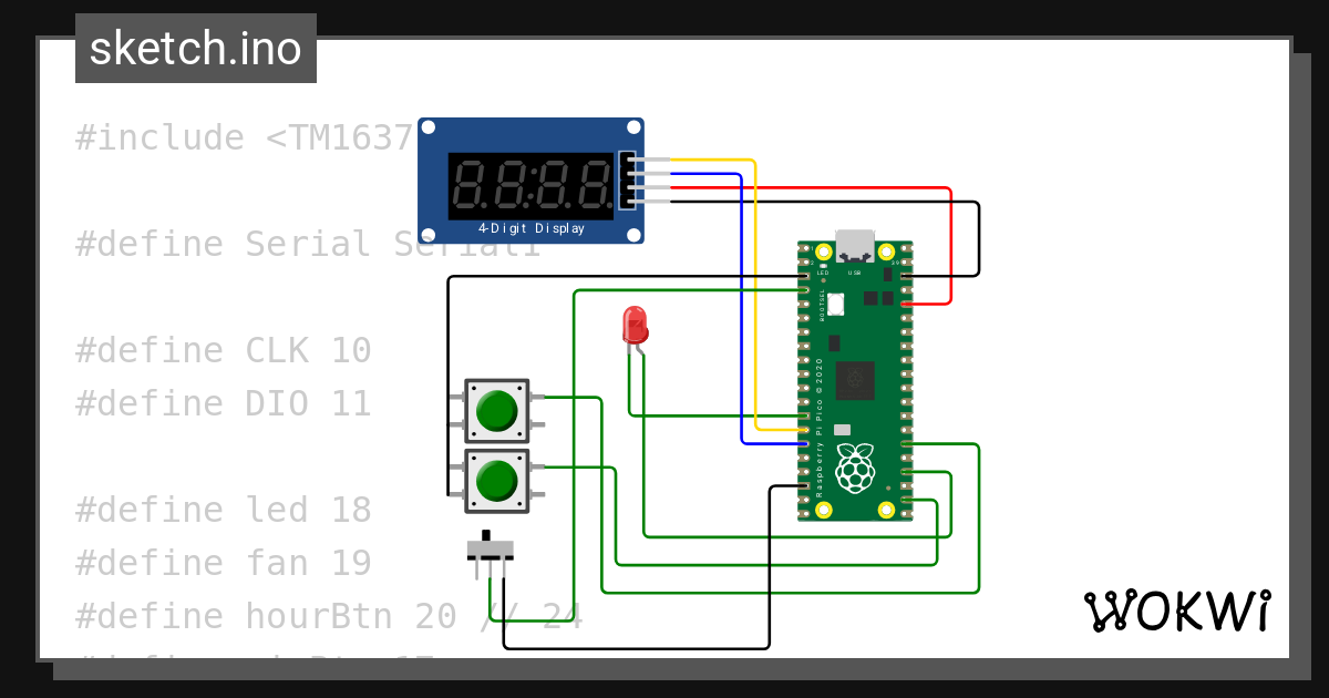 Rp20407segclock Wokwi Esp32 Stm32 Arduino Simulator 6726