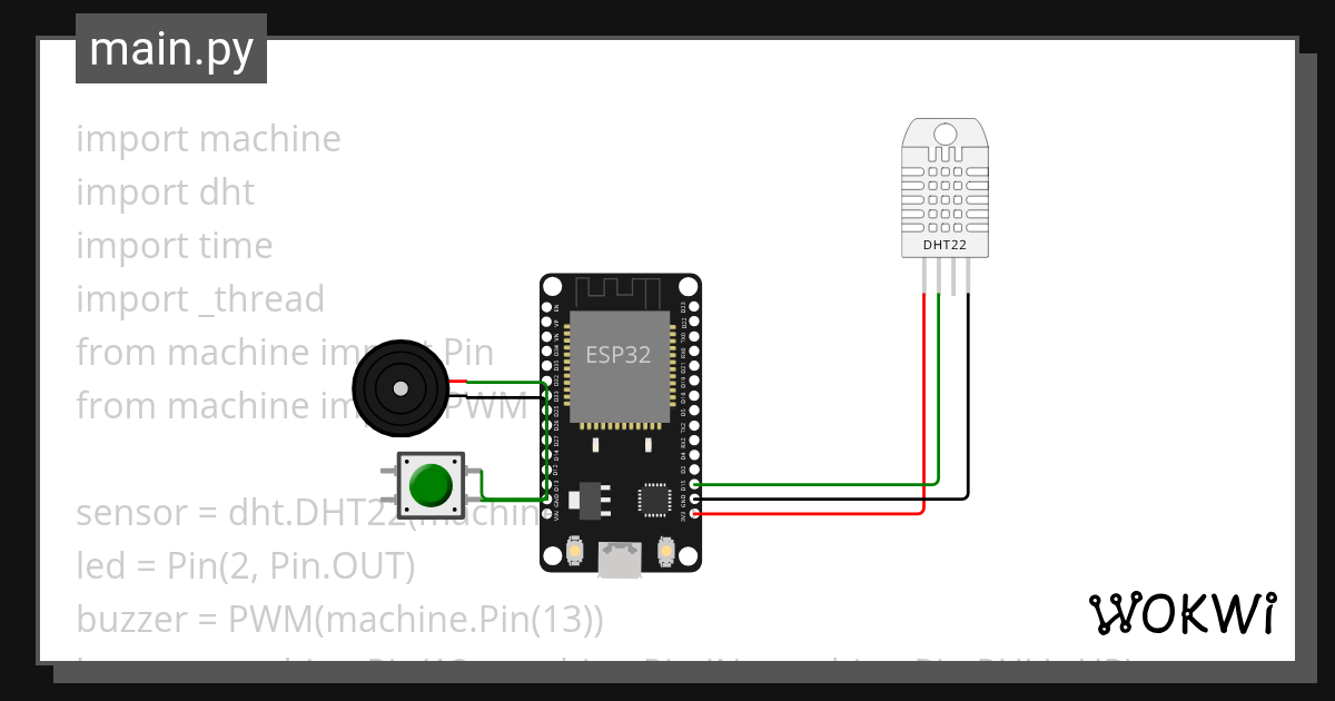 Sensor De Temperatura Com Alarme Wokwi Esp32 Stm32 Arduino Simulator 