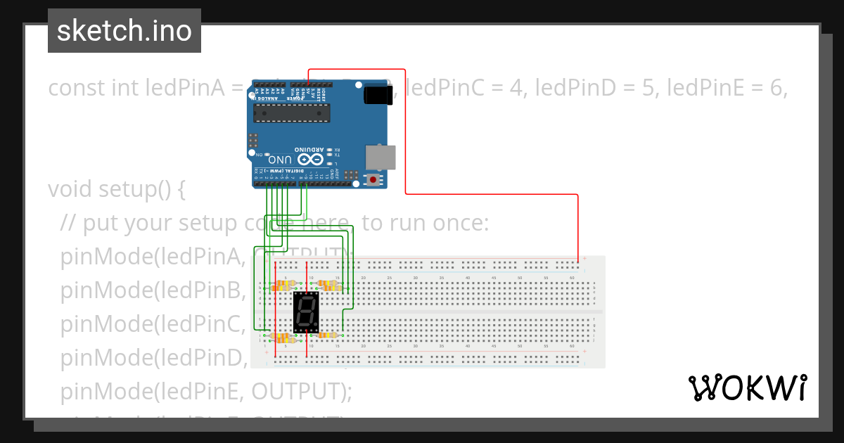 7 Segment Led Wokwi Esp32 Stm32 Arduino Simulator 4572