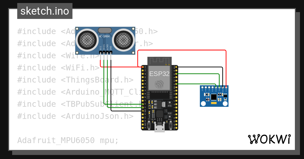 Mpu 6050hc Sr04 Copy Wokwi Esp32 Stm32 Arduino Simulator 2027