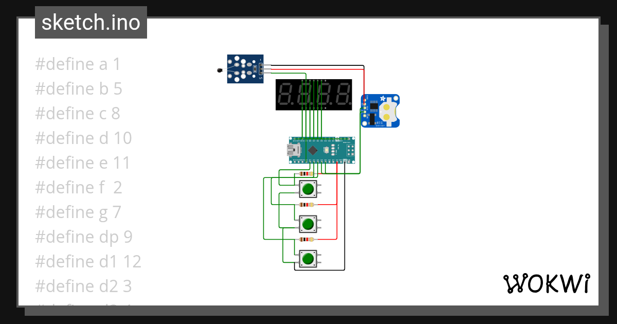 7 segment nano - Wokwi ESP32, STM32, Arduino Simulator
