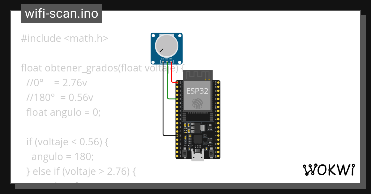 Potenciómetro Perilla Wokwi Esp32 Stm32 Arduino Simulator