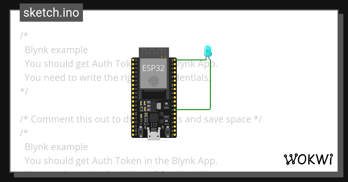 Blynk - Wokwi ESP32, STM32, Arduino Simulator
