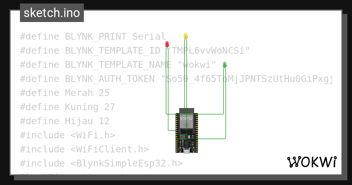 Iot Lampu Lalu Lintas Wokwi Esp32 Stm32 Arduino Simulator