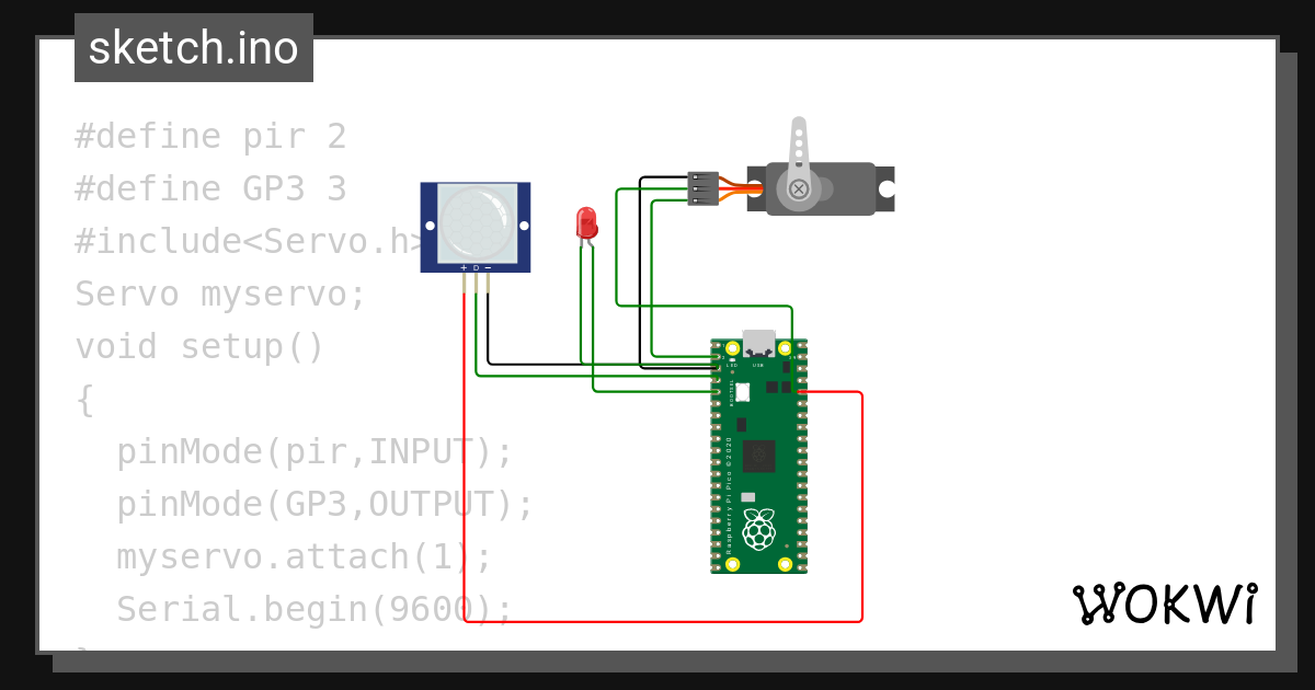 Automatic Door Opening System Wokwi Esp32 Stm32 Arduino Simulator 5028