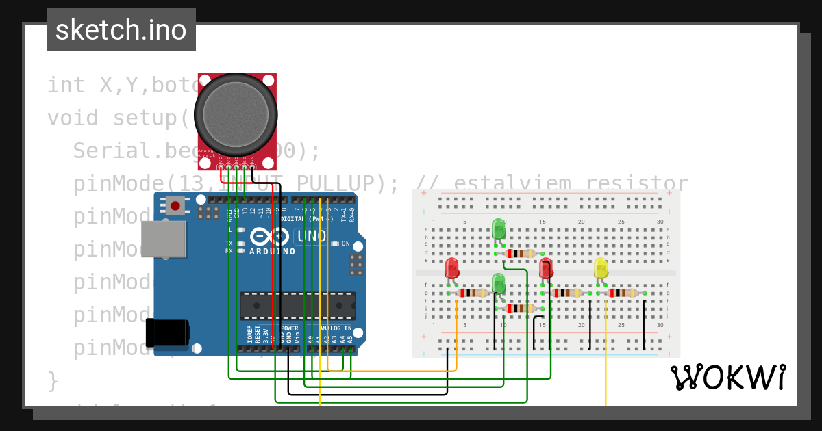 Joistick Wokwi Esp32 Stm32 Arduino Simulator
