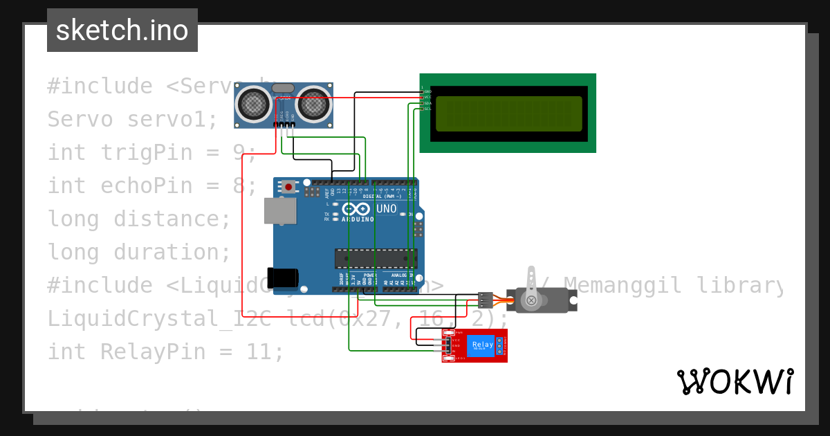 Sensor Jarak Dengan Arduino Wokwi Esp32 Stm32 Arduino Simulator