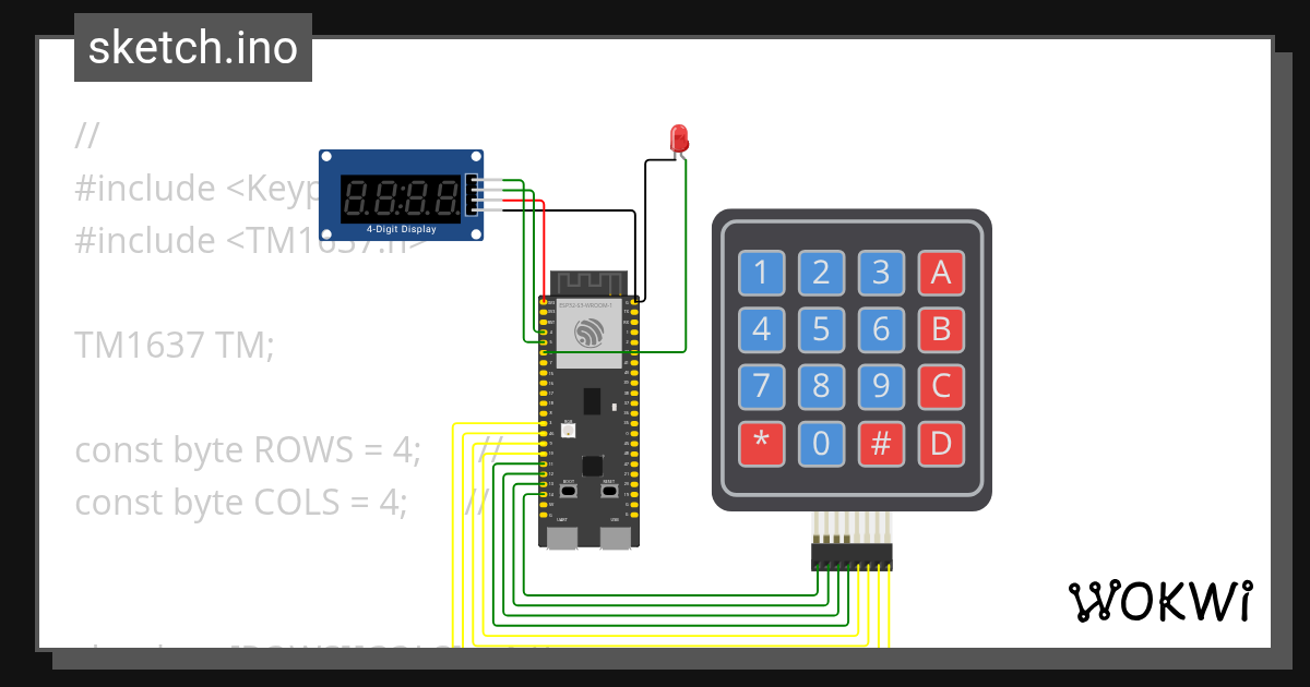 Keypad Wokwi Esp32 Stm32 Arduino Simulator 1634