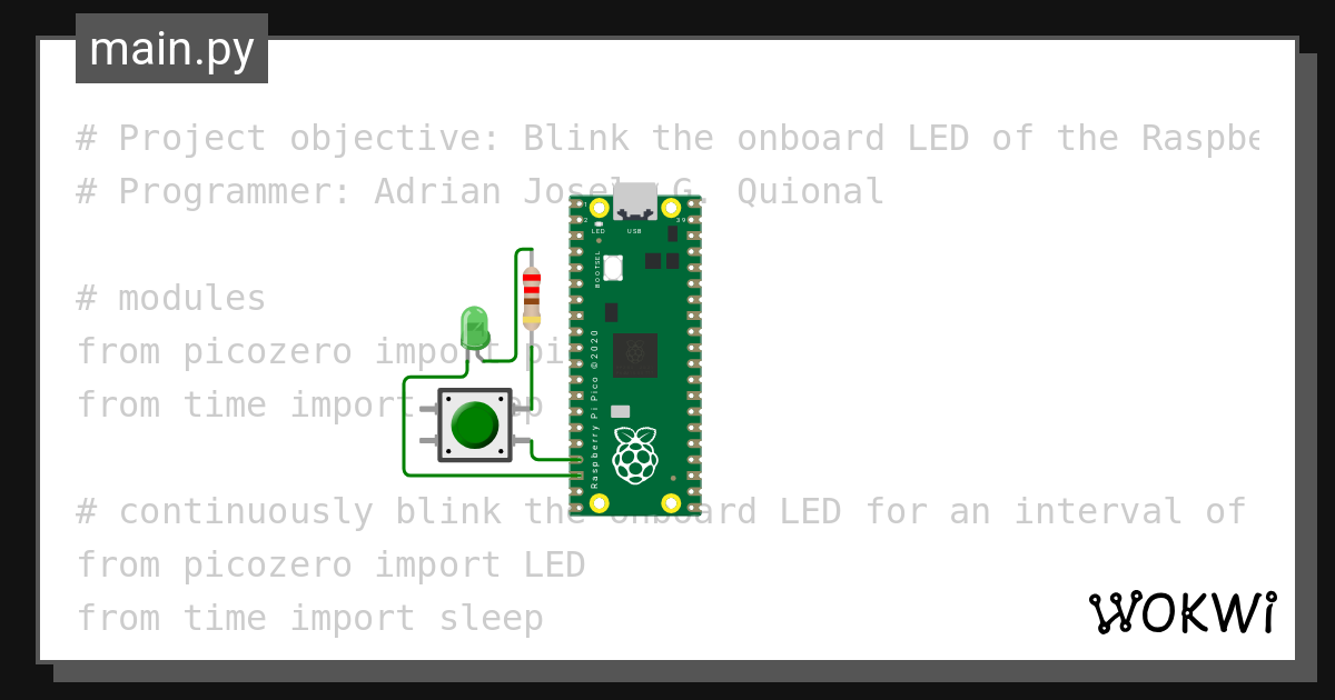 Raspberry Pi Pico Blink Picozero Copy 2 Wokwi Esp32 Stm32 Arduino Simulator 7337