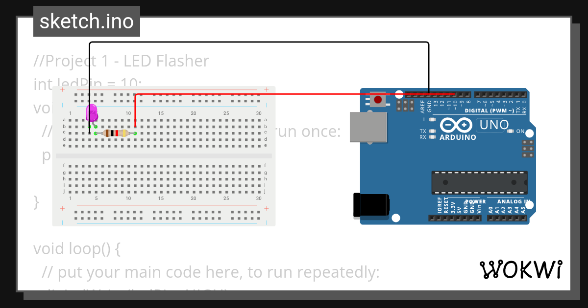 Pakkwawt-912 LED - Wokwi ESP32, STM32, Arduino Simulator