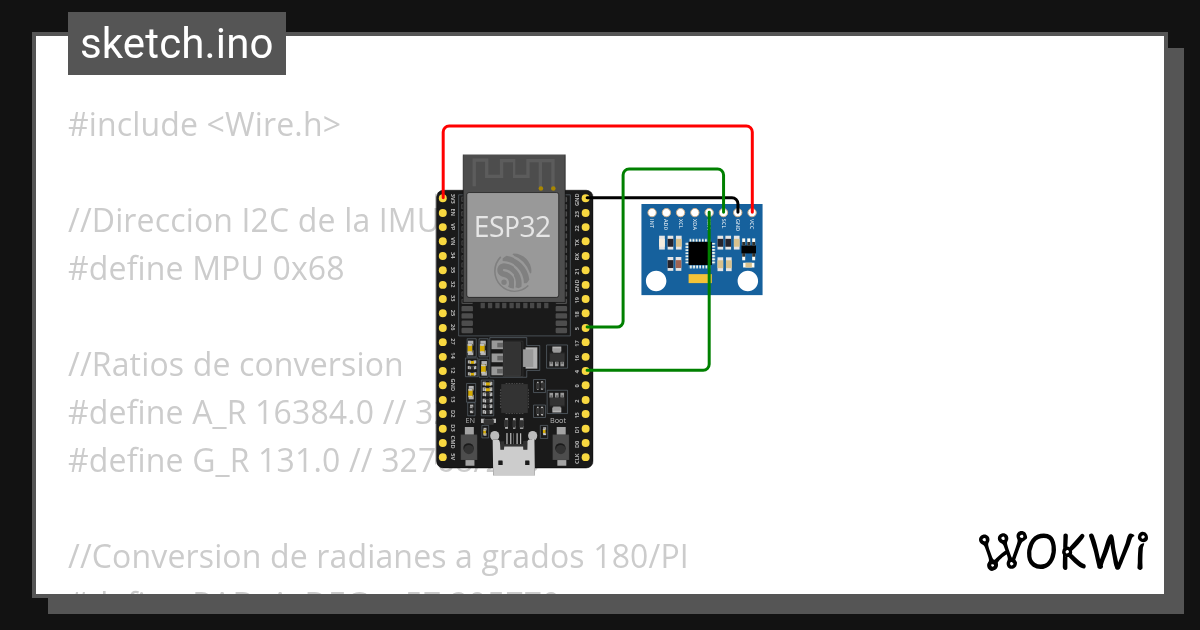 giroscopio - Wokwi ESP32, STM32, Arduino Simulator