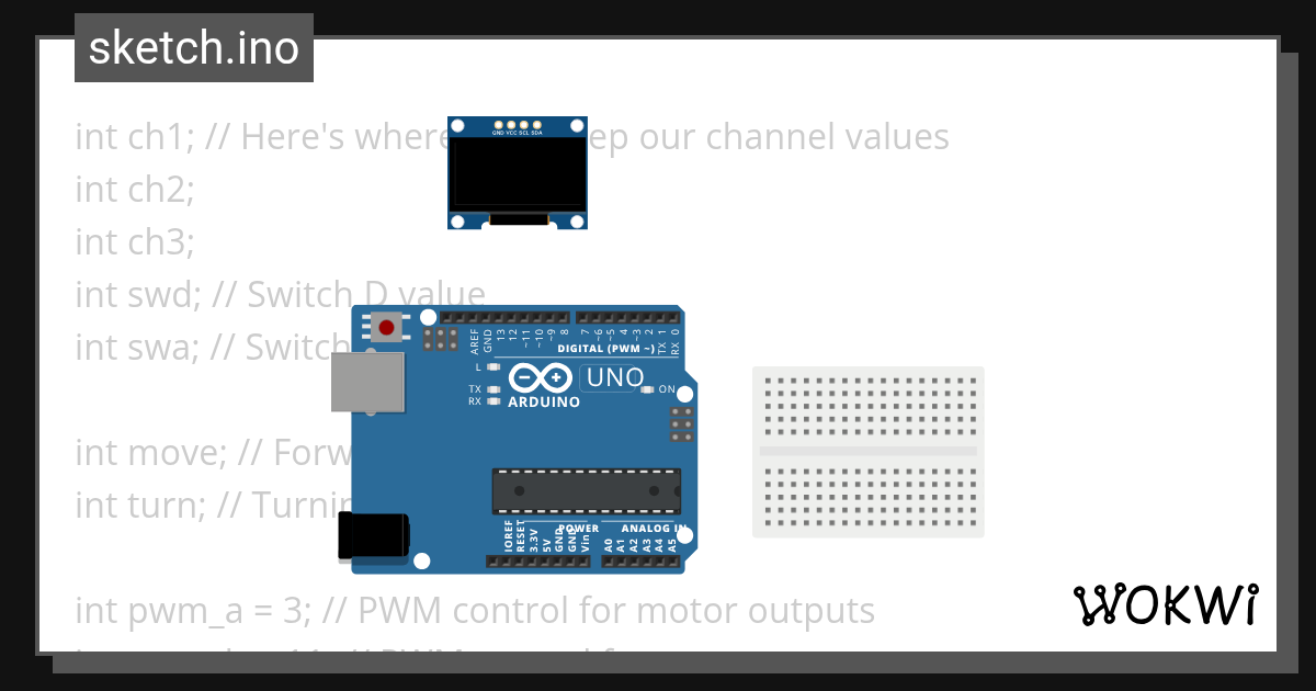 Arduino RC Lawnmower - Wokwi ESP32, STM32, Arduino Simulator