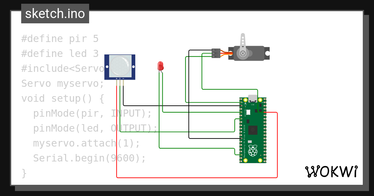 5bautomatic Door Opening Using Raspeberry Pi Wokwi Esp32 Stm32 8025