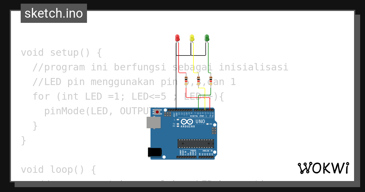 Running Led Menyala Bolak Balik Wokwi Esp32 Stm32 Arduino Simulator 4514