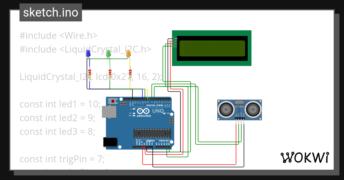 PROYEK LCD 6 - Wokwi ESP32, STM32, Arduino Simulator