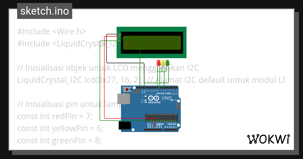 Trafic Light Timer Copy Wokwi Esp32 Stm32 Arduino Simulator 9182